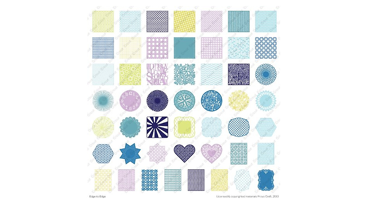 Cricut Edge to Edge Cartridge: Patterned Artwork & Shapes