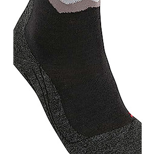 FALKE Men's TK2 Explore Crest Hiking Socks, Merino Wool, Mid Calf, Medium Padding, Max Comfort, Athletic Sock, Black (Black 3003), 12.5-13.5, 1 Pair