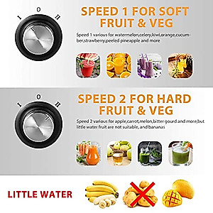 Juicer, Bagotte Centrifugal Juicer, 65mm Wide Feed Chute Juicer Machines for Whole Fruit and Vegetable, High Juice Yield Dual-Speed Juice Extractor with 304 Stainless Steel, BPA-Free, Easy to Clean