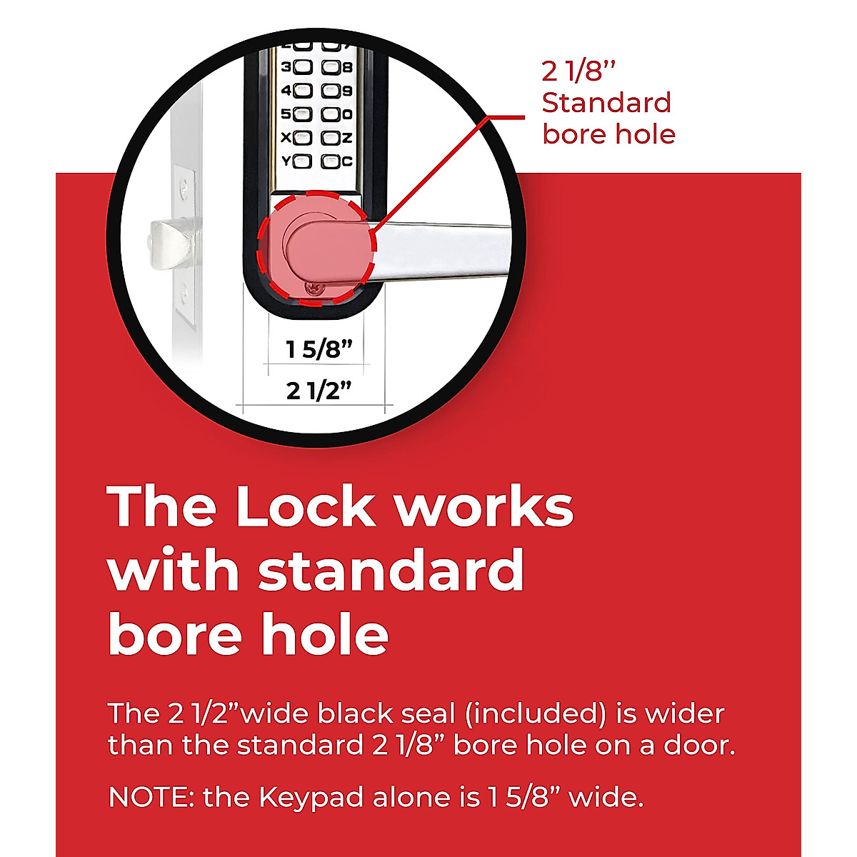 JOUNJIP Mechanical Keyless Combination Lever Handle Door Lock [Flat Spindles] - No Batteries | No Power | No Key Needed (Oil-Rubbed Bronze)