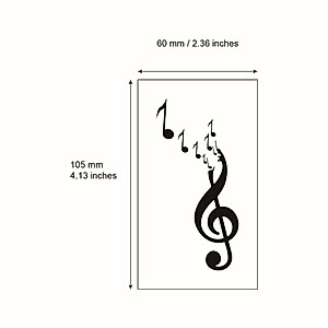 SanerLian Guitar Music Temporary Tattoo Sticker Watercolor Waterproof Adult Men Women Arm Shoulder Back Neck Body Art 10.5X6cm Set of 12 (color3)