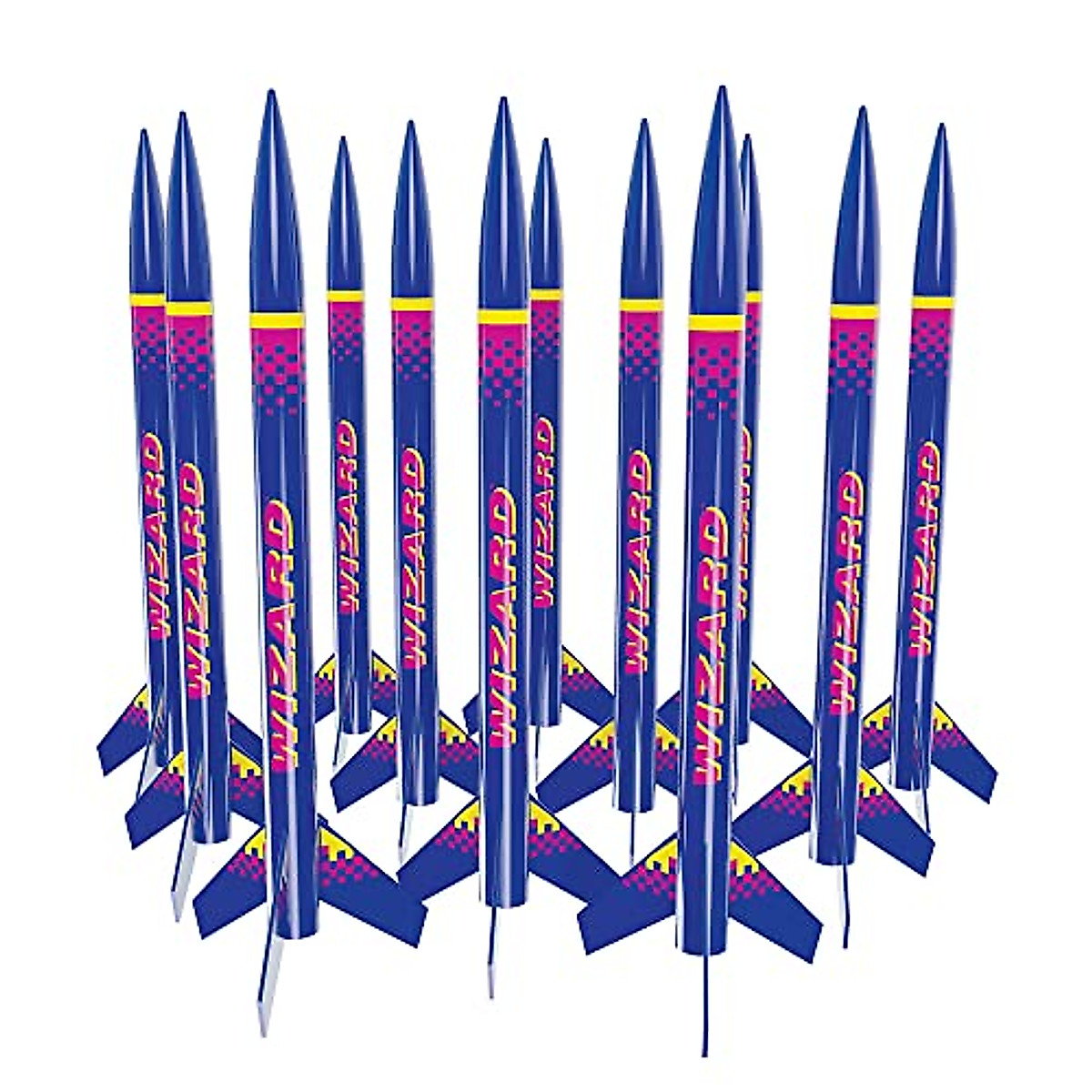 Estes - 1754 Wizard Flying Model Rocket Bulk Pack (Pack of 12) | Intermediate Rocket Kit | Step-by-Step Instructions | Science Education Kits & 302274 Recovery Wadding