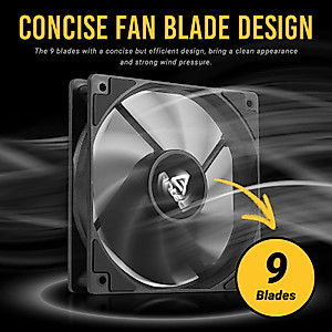 Antec PC Fans, 120mm Fan, Silent Case Fans, High Performance, Silent Quiet Low Noise, 3-pin Connector, P12 Series 5 Packs