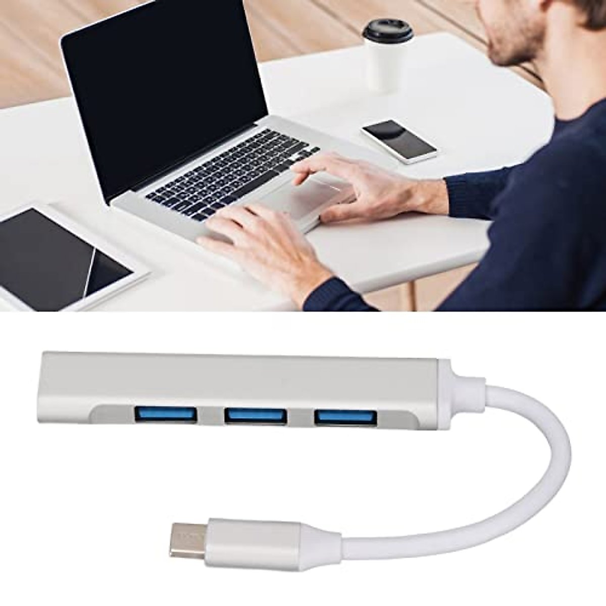 USB C Hub, 4 in 1 USB Docking Station for Printer for Keyboard for Tablet(Silver)