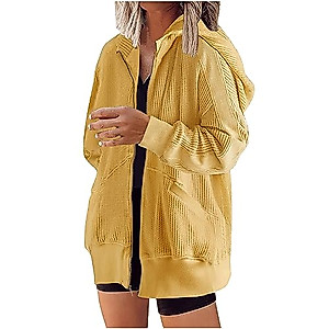 SHOPESSA womens fashion fall outfits shackets for women 2023 long sleeve work shirts hooded zip up jacket baggy shirt newspaper print dress western clothes for women