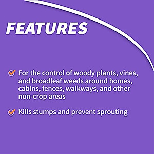 Bonide 2746 Stump & Vine Killer Concentrate, 8 oz Stumps and Vines Without harming Turf. Contains Brush Easy Application. Kills Oak, Poison Ivy and More, 1