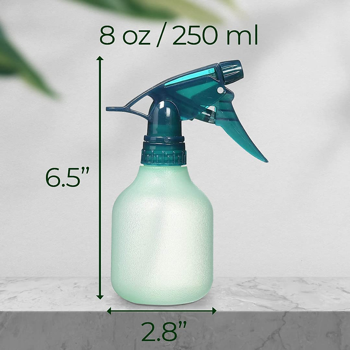 Rayson Empty Spray Bottle Refillable Container, Fine Mist Sprayer Trigger Squirt Bottle for Taming Hair, Hair styling, Watering Plants, Showering Pets (1 Pack, Green)