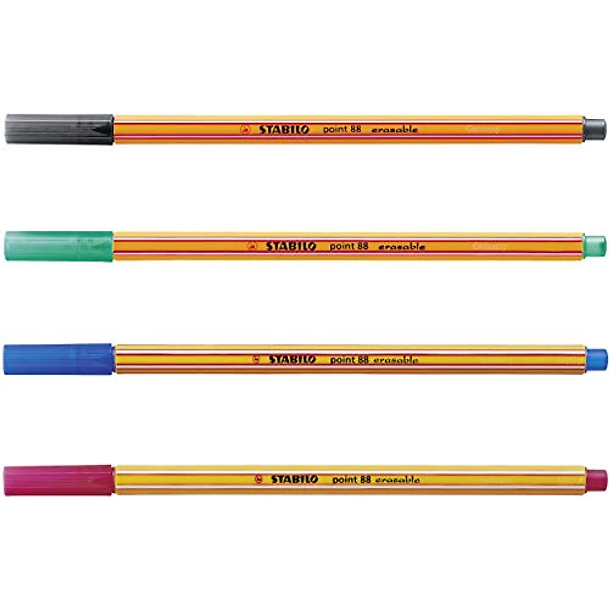 STABILO Fineliner point 88 - Wallet 4 x Erasables + 2 x ink Erasers + 4 Overwriters