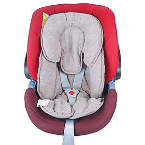 Long-Ci Baby&Toddler Head Support Reversible with Neck Body Pad for Car Seats,Strollers&Bouncers Grey
