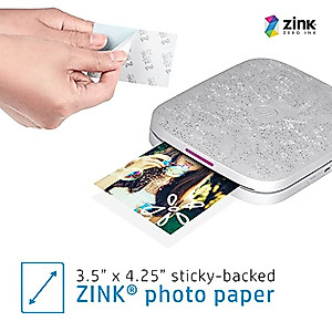 HP Sprocket 3x4 Instant Photo Printer – Wirelessly Print 3.5x4.25” Photos on Zink Paper from iOS & Android Devices