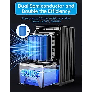 Dehumidifier, MORFY 52OZ Small Dehumidifier for Bedroom Bathroom RV with Auto Shut Off, Portable Quiet Dehumidifiers for Room Home Closet Laundry Room