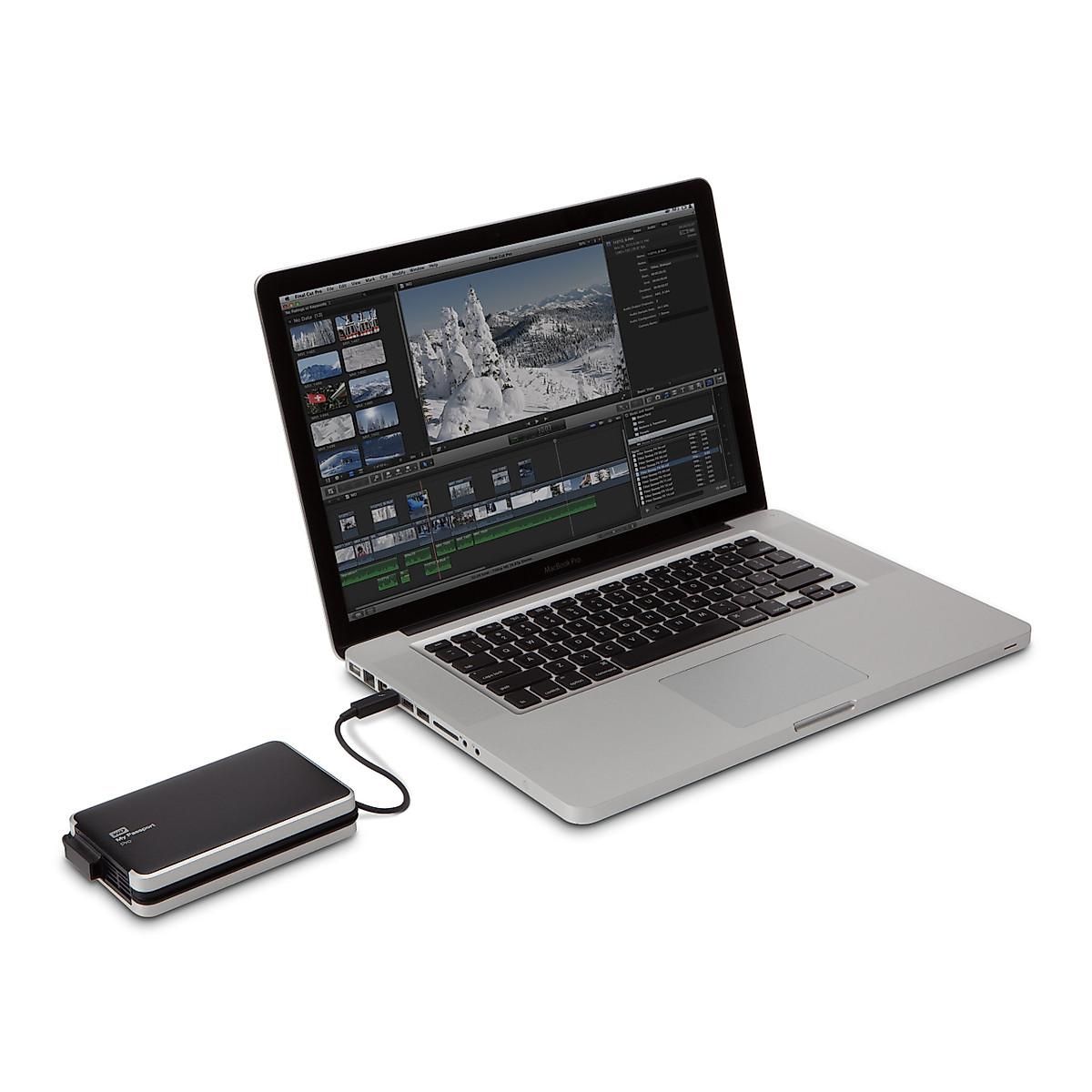 WD 2TB My Passport Pro Portable External Hard Drive - Thunderbolt - WDBRMP0020DBK-NESN