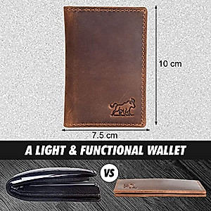 SKiDE Small Wallet for men | Minimalist Wallet & Cardholder wallet | Slim wallets for Men & Thin Bifold RFID Blocking Wallet | Front Pocket Wallet (CH2BDY) (Hunter Tan)
