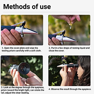 Honey Refractometer 0 to 20% Sugar Test Range with Automatic Temperature Compensation for Most Liquid Sugar Tests
