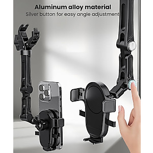 Karmus Rearview Mirror Phone Holder for Car, Rear View Mirror Phone Holder, Rotatable and Retractable Car Phone Holder Mount, Car Truck Essentials Accessories Compatible with All Cell Phones