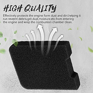 145BT Air Filter 531004430 for Husqvarna 145BT 155BT 145BF 155BF Blowers Poulan BP400 BP402 Blowers Replace for #110132179 5310044-30 530058478 (4 Pack)