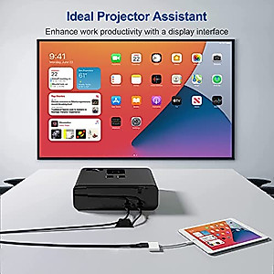 Apple Lightning to HDMI Adapter, Digital AV Audio Dongle, 1080P Sync Screen Cable for iPhone, iPad, iPod to TV/Projector/Monitor, MFi Certified Video Converter