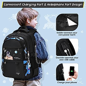 ACESAK Backpack for Boys - Boy Backpack Schoolbag for Boys Kids Children Teens Girls Elementary Middle School Bags, Waterproof Lightweight Kids Bookbag Backpacks Casual Daypack with Lunch Bag Set