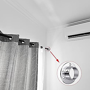 Ferraycle Closet Pole Sockets Stainless Steel Closet Pole Socket Supports for Round Shaped Flange Rod Holder Set with Screws, 32 mm/ 1.26 Inch (4 Pieces)