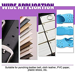 Swpeet 8Pcs Leather Hole Punch Plier with Grommet Eyelets Kit, Professional Puncher Including Punch Plier Screwdriver, Scissors, Rule, Awl Tool and Grinding Rod Multi Sized Puncher for Belts, Crafts