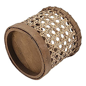 Cabilock Desk Flower Basket: Stationery Brown Mini Woven Basket, Small Makeup Pencil Handwoven Hand Storage Bowl Home Inches Farmhouse Wood Pots Cup Brush Caddy Rustic for Container