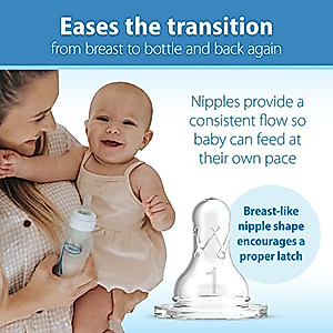 Dr. Brown’s Natural Flow® Anti-Colic Options+™ Narrow Baby Bottles 8 oz/250 mL, with Level 1 Slow Flow Nipple, 6 Pack, 0m+ Balloon Animals Gift Set