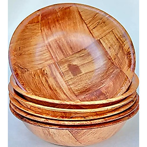 United Brands USA Wood Wooden Salad Bowl Set (6 inches)