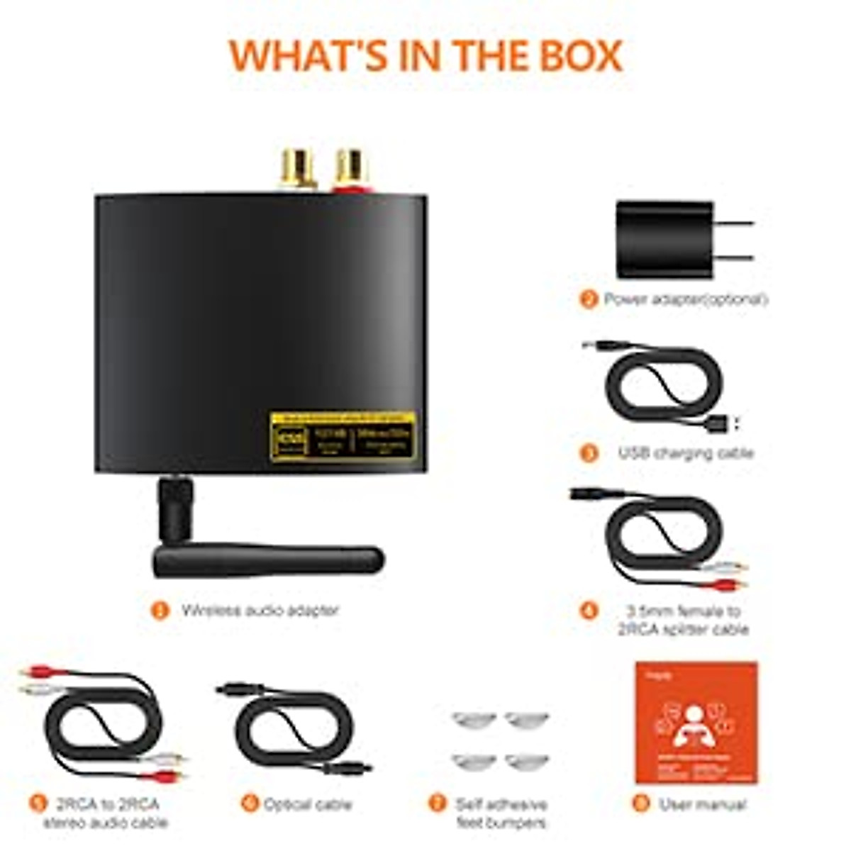 Lavaudio HiFi Bluetooth 5.0 Music Receiver for Home Stereo with LDAC, Bluetooth Audio Adapter with Audiophile DAC aptX HD, RCA Optical Output for AV Receiver or Stereo Amplifier - DS200Pro