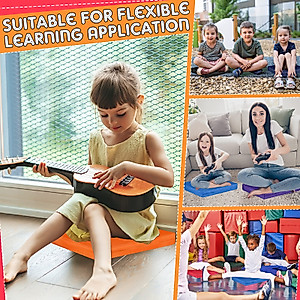 12 Pcs Floor Cushions Bulk for Classroom 15 Inch Colored Flexible Seating with Handle Soft Foam Floor Pillow Kids Floor Seats Cushion for Kids Adults Daycare School Home Office Chair (Square)