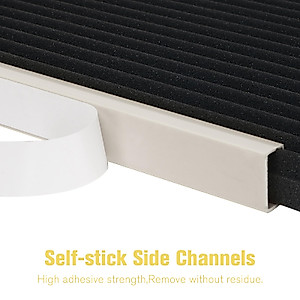 BEWAVE Window AC Side Panels, Air Conditioner Insulation Foam Panels Kit for Window Unit, 17in x 9in x 7/8in, 2 Packs