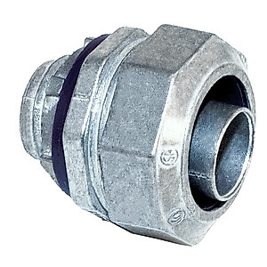 Sigma Electric, Gray, Size Sigma Engineered Solutions ProConnex 49431 Liquid-Tight Straight Connector 3/4-Inch Conduit Fitting, 1-Pack