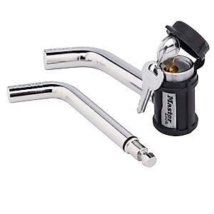 Master Lock Receiver Lock, 1/2 in. and 5/8 in. Swivel Head Receiver Locks, Weather Resistant Automotive Receiver Lock with Keys, 2866DAT