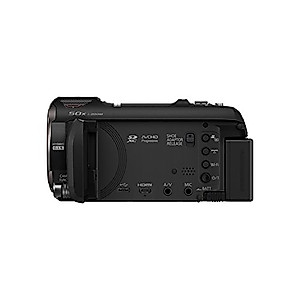 Panasonic Full HD Video Camera Camcorder HC-V770, 20X Optical Zoom, 1/2.3-Inch BSI Sensor, HDR Capture, Wi-Fi Smartphone Multi Scene Video Recording (Black)