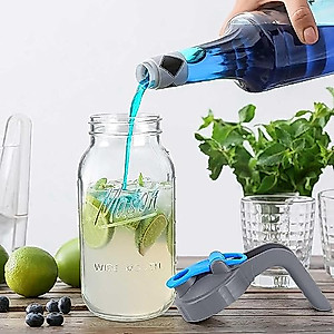 3 Pack 64oz Glass Mason Jar Pitchers with Airtight Lids - Sun Tea & Cold Brew Pitchers, Ideal for Lemonade, Coffee, Flavored Water