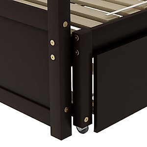 SOFTSEA Twin to King Daybed with Trundle, Extendable Twin Daybed to King Daybed Sofa Bed Frame No Box Spring Needed