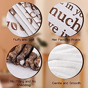 Gifts for Mom I Love You Mom Blanket Birthday Christmas Mothers Day Valentines Gift for Mother Birthday Gifts from Son for Mom Unique Happy Birthday Mom Gift Ideas Throw Blanket Wood 50" x 60"