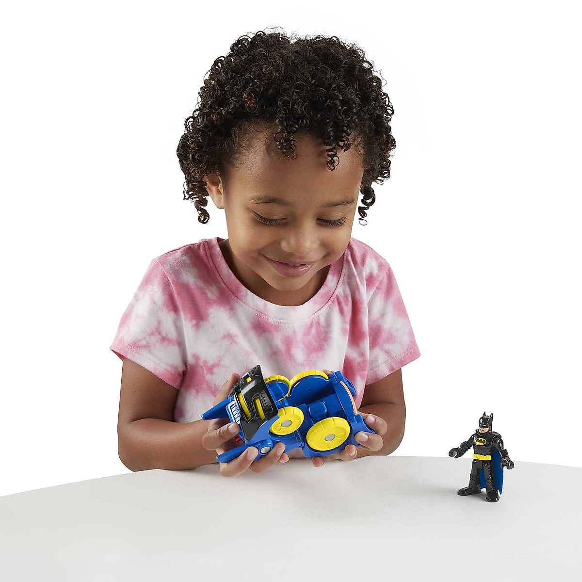 Fisher-Price Imaginext DC Super Friends Batman Toy Head Shifters Batmobile & Figure Set for Preschool Pretend Play Kids Ages 3+ Years