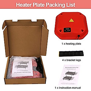 Chick Brooder Heating Plate 10" x 10", Temperature Adjustable Chicken Brooder, Brooder Heater Plate, Chicks Heating Plate for chicks with Adjustable Height 30W Warms Up to 15 Chicks