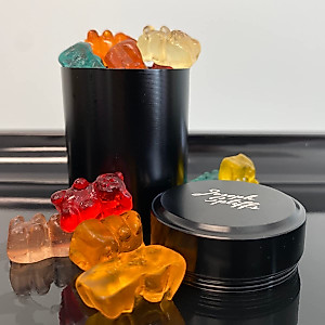 Joseph Spliffs Stash Can - Airtight Container, Waterproof Multipurpose Storage, Leaf Screw-Top Lid Lock - 3 Pack (60ml, 45mm*60mm Black)