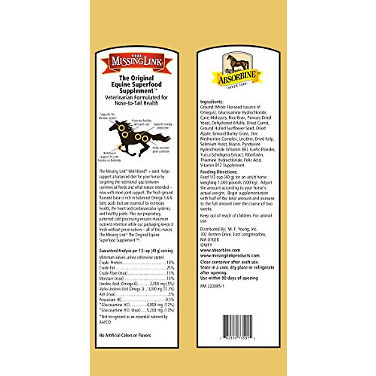 The Missing Link Equine Well Blend + Joint Superfood Supplement Powder, 10.6 lb. Bag / 120 Day Supply