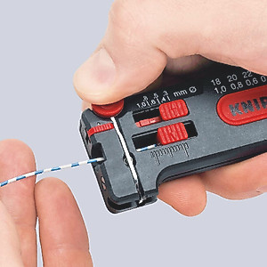 KNIPEX Tools - Precision Mini Wire Stripper, 26-36 AWG (1280040SB)