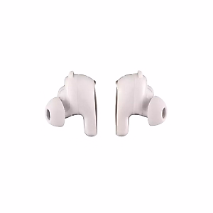 Bose QuietComfort Ultra True Wireless Bluetooth Adjustable Noise Cancelling Earbuds, Spatial Audio, Up to 6 Hours of Play Time, White Smoke Bundle with Fit Kit