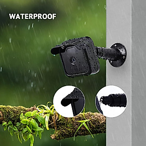 Ayotu Metal Wall Mount for Blink Outdoor 3rd Gen/XT2/XT, Weatherproof Protective Housing and 360 Degree Adjustable Metal Mount with Sync Module 2 Outlet Mount (Camera Not Included, Black)