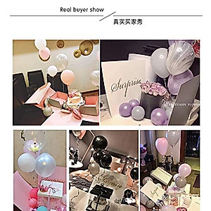 Birthday Surprise Box for him Explosion Gift Box Balloon Box - 19x19x19 inches for Marriage Proposal Birthday Party Christmas Any Surprise Event Available (Black Box+Balloons)