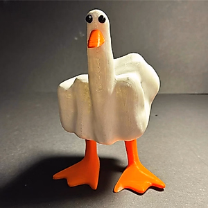 ACOLAR Funny Middle Finger Duck Statue Home Decor,Cute Little Duck Resin Garden Figurine,Little Duck Craft Decoration Sculpture,Home Office Desktop Living Room,Bedroom,Patio Indoor Outdoor Gift