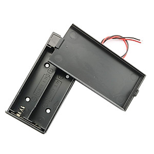 RuiLing 5-Pack 18650 Battery Holder 2 Slots x 3.7V Battery Storage Case DIY Batteries Clip Box with Cover