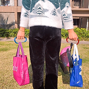 Stroller Hooks, 2 Pack 5.4" Aluminum Steel Large Carabiner - Stroller Organizer Hook Clips for Hanging Diaper Bags