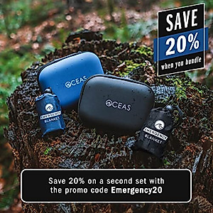 Oceas Outdoor Mylar Emergency Blankets - 4 Pack of Extra Large Thermal Foil Space Blankets - Designed by NASA for Camping, Hiking, and Car Use (Black)