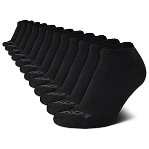 AND1 Men's Socks - Athletic Cushion Low Cut Socks (12 Pack), Size 6-12.5, Black