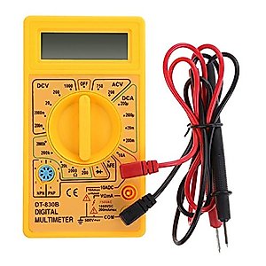 LCD Digital Multimeter Tester Meter Voltmeter Ammeter Ohm DT830B Yellow
